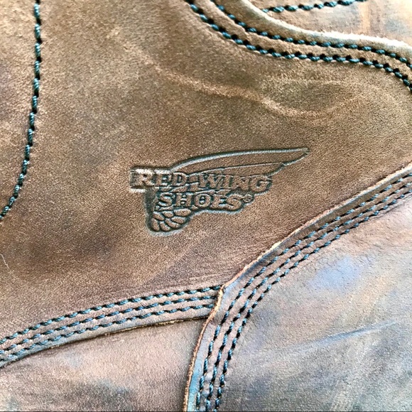 Red Wing Shoes | Shoes | Red Wing Brown Leather Work Boots 4433 Mens ...